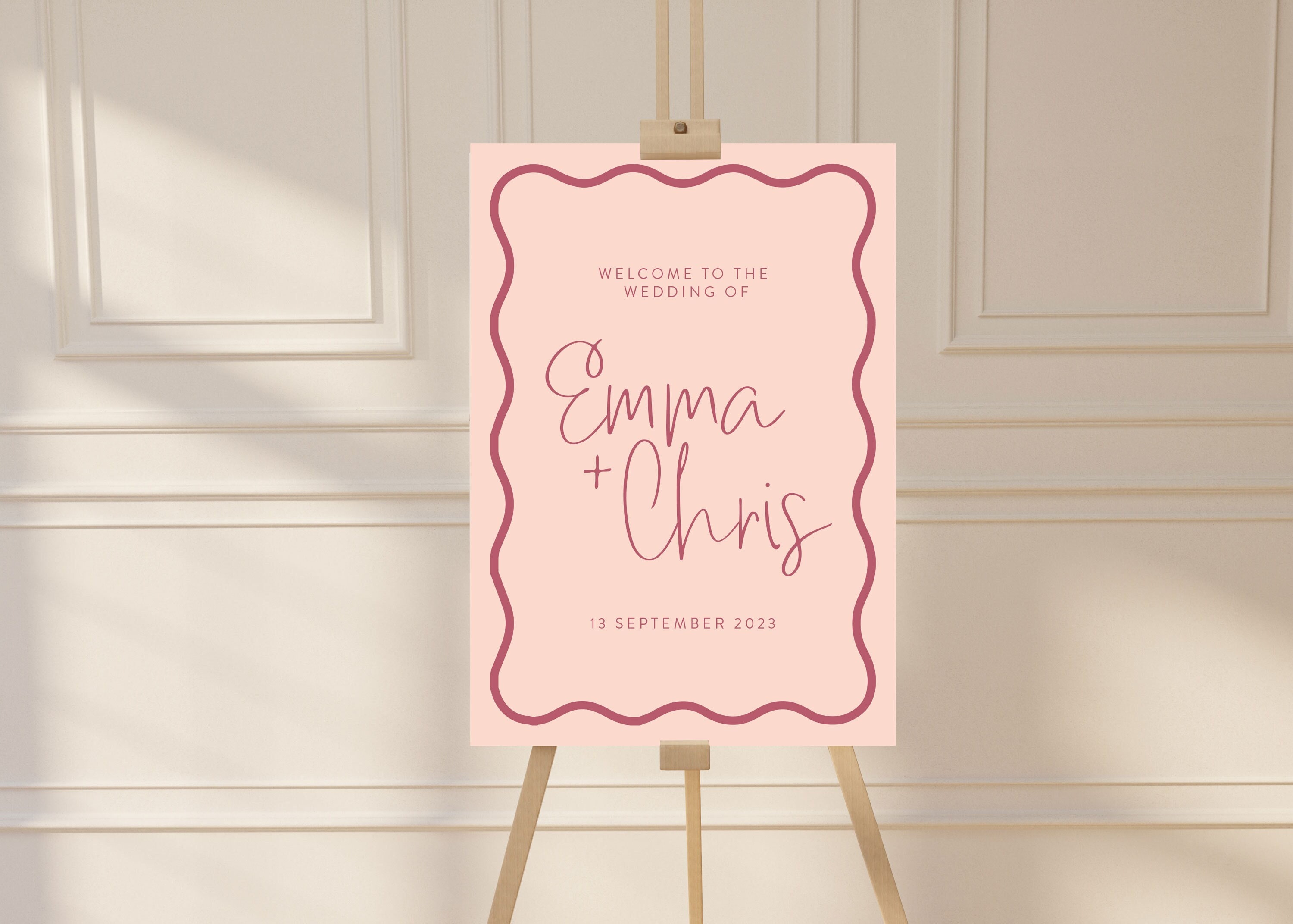 EMMA Printable Wedding Welcome Sign, Wedding Signage, Event Sign, Party ...