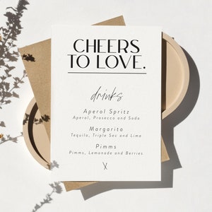 MWAH Printable Bar Menu, Drinks Menu, Food Menu, Menu for Hens Party ...