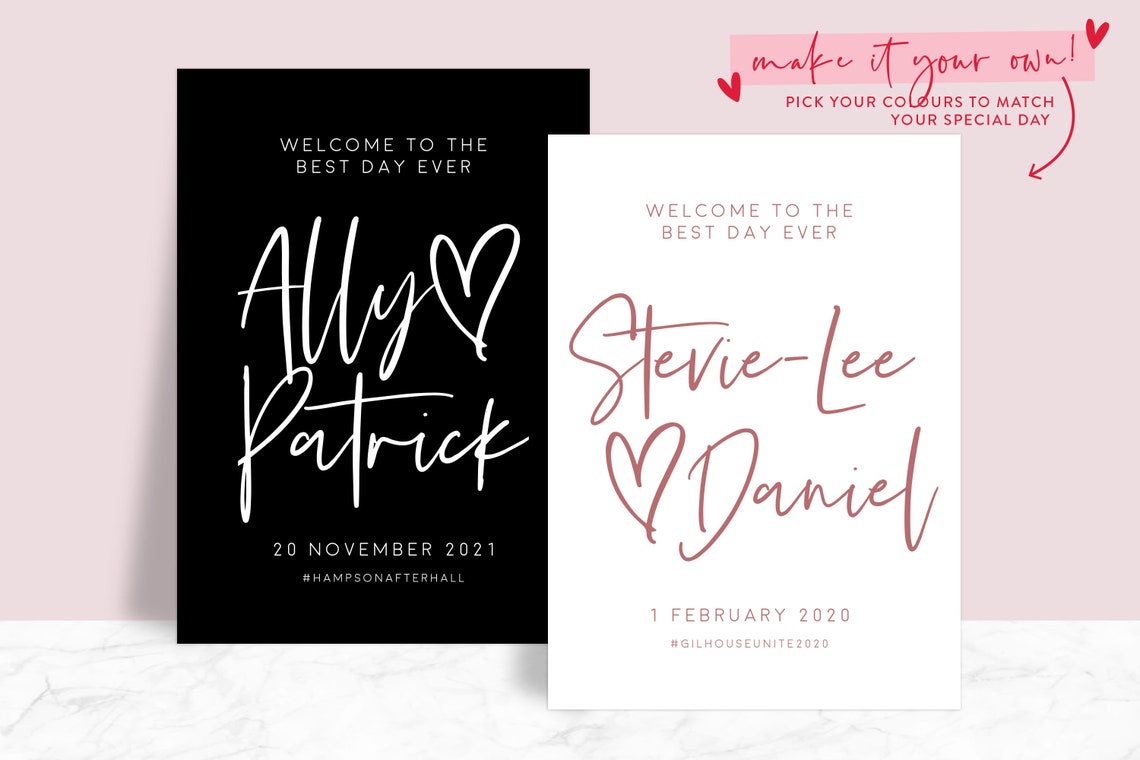 LAUREN Printable Wedding Welcome Sign DIY Wedding / Party - Etsy Australia