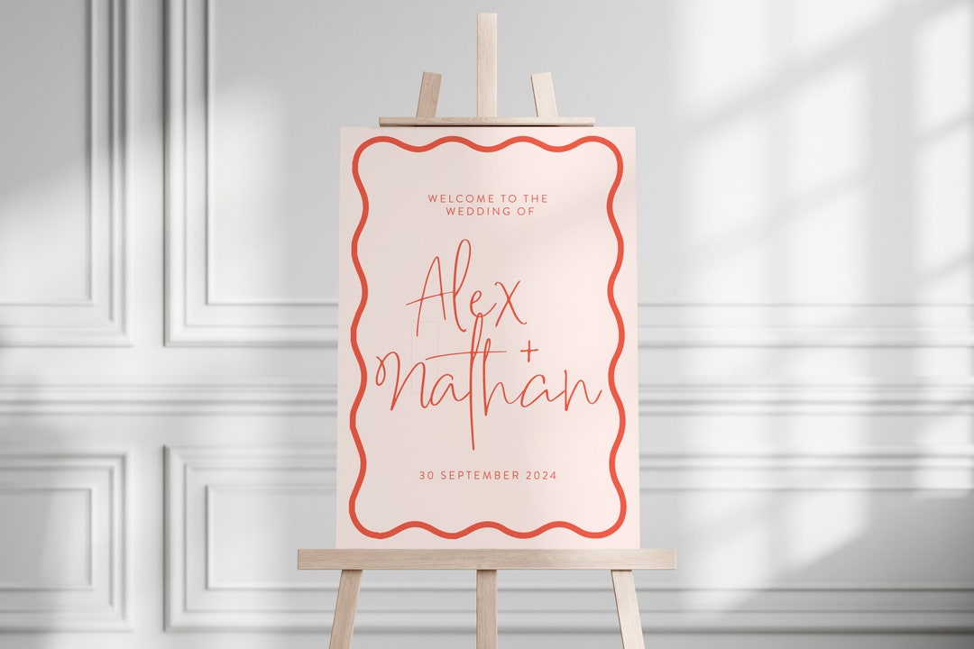 EMMA Printable Wedding Welcome Sign, Wedding Signage, Event Sign, Party ...
