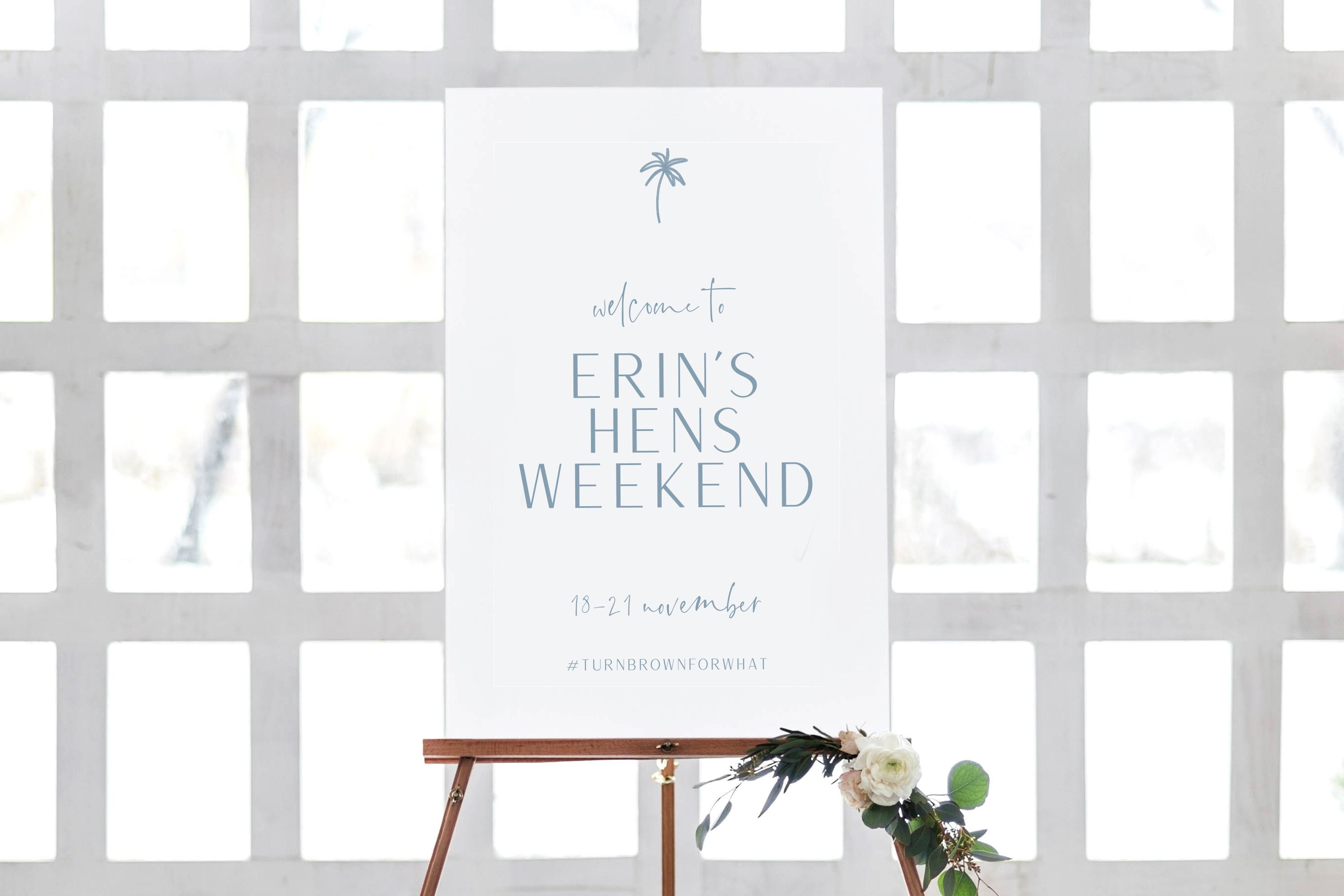 ERYN Printable Hens Party Welcome Sign Bachelorette Sign - Etsy