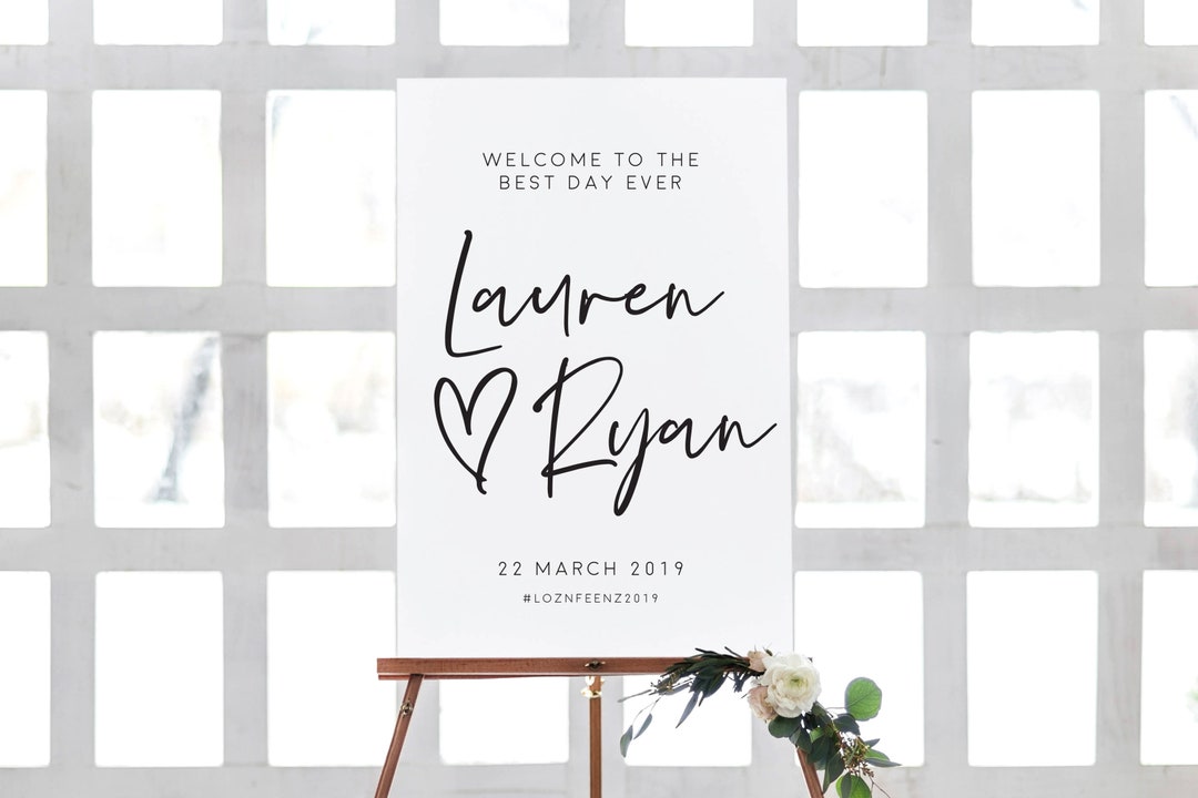 LAUREN Printable Wedding Welcome Sign Wedding / Party Decor - Etsy