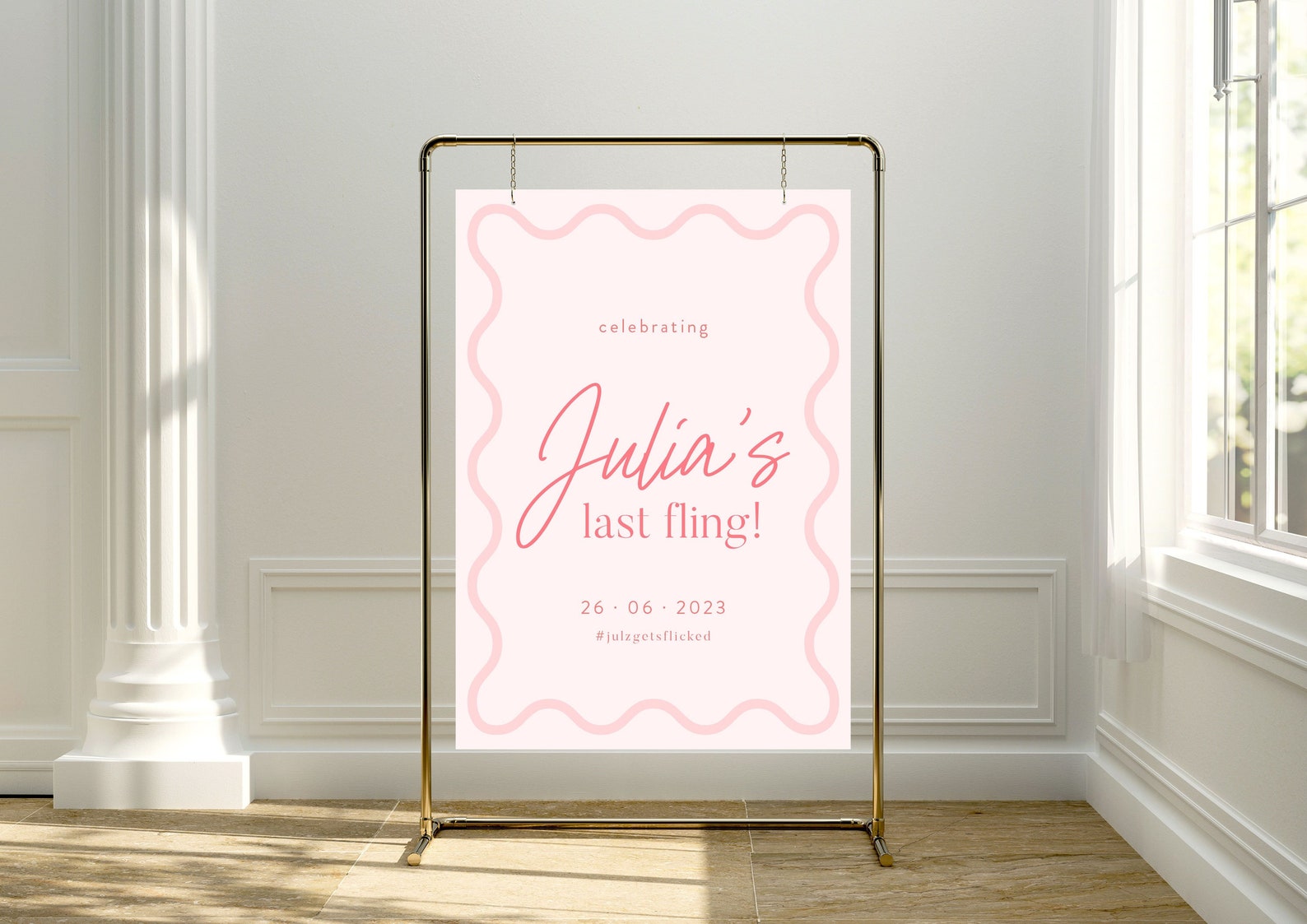 Wavy Hens Party Welcome Sign, Printable Bridal Shower Decor (PDF) - Etsy