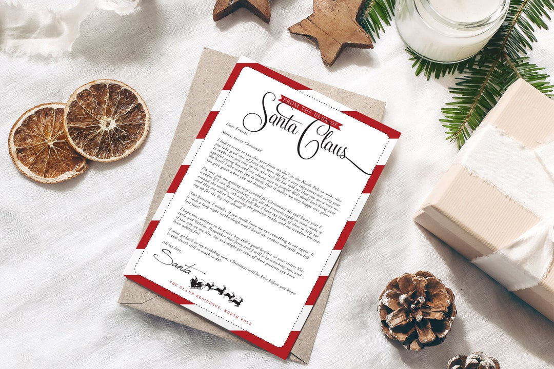 Personalized Letter From Santa, Custom Christmas Keepsake (digital ...