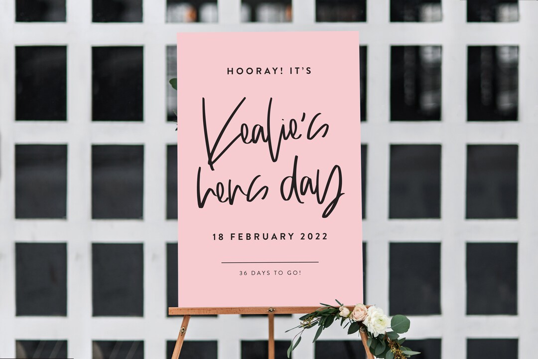 WILLOW Printable Hens Party Welcome Sign Bachelorette Sign - Etsy