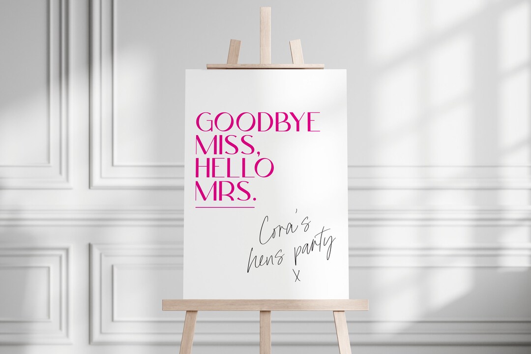 MWAH Printable Hens Party Welcome Sign, Bachelorette Party, Wedding ...