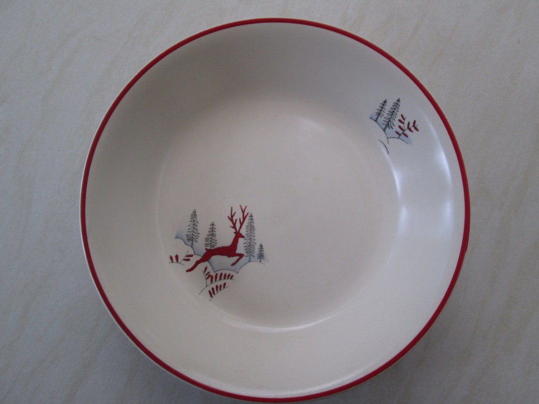 Crown Devon Stockholm / Leaping Deer Soup or Dessert Bowl. - Etsy UK