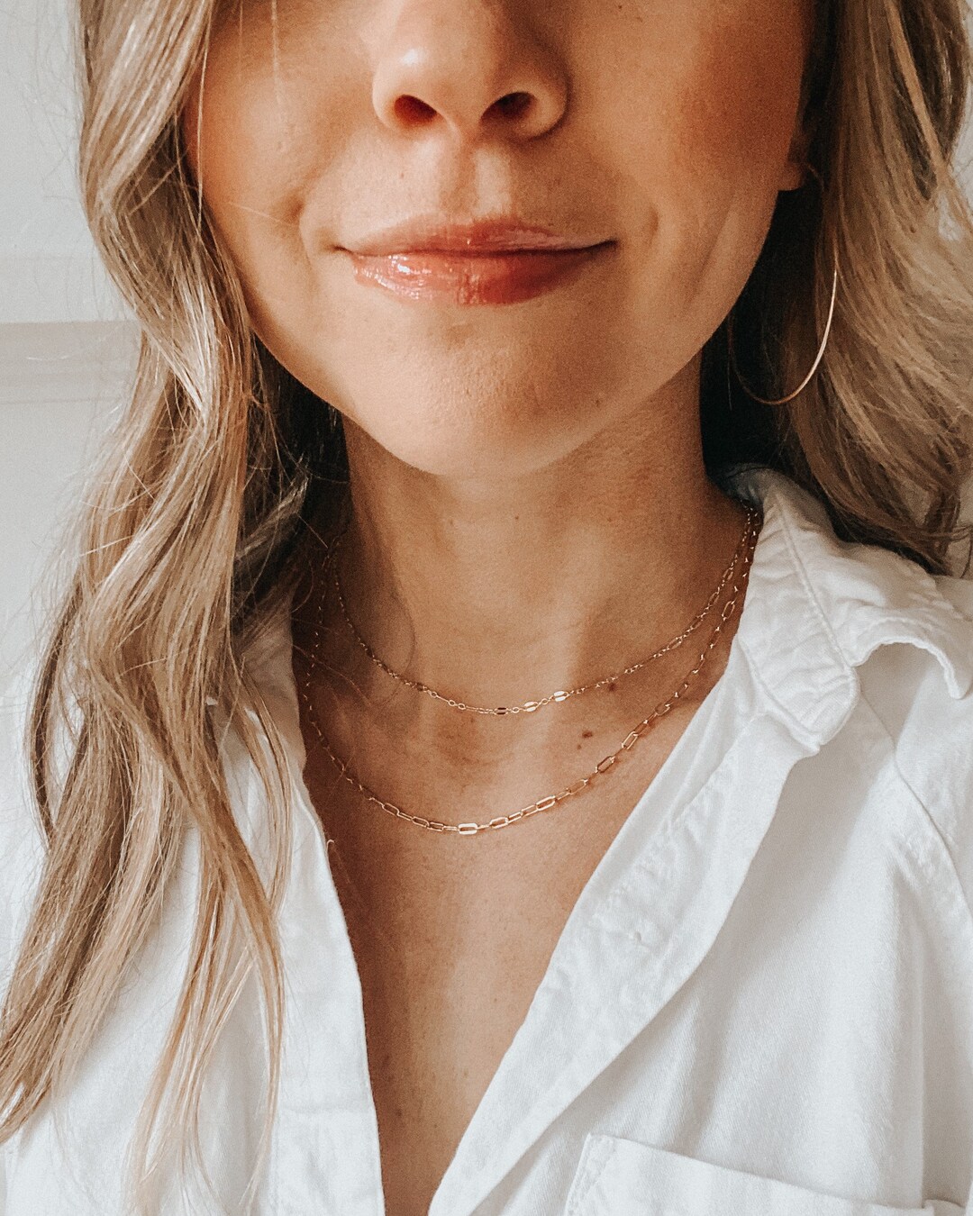 Alexis Set // Halsey & Lisa Gold Filled Choker Necklaces - Etsy