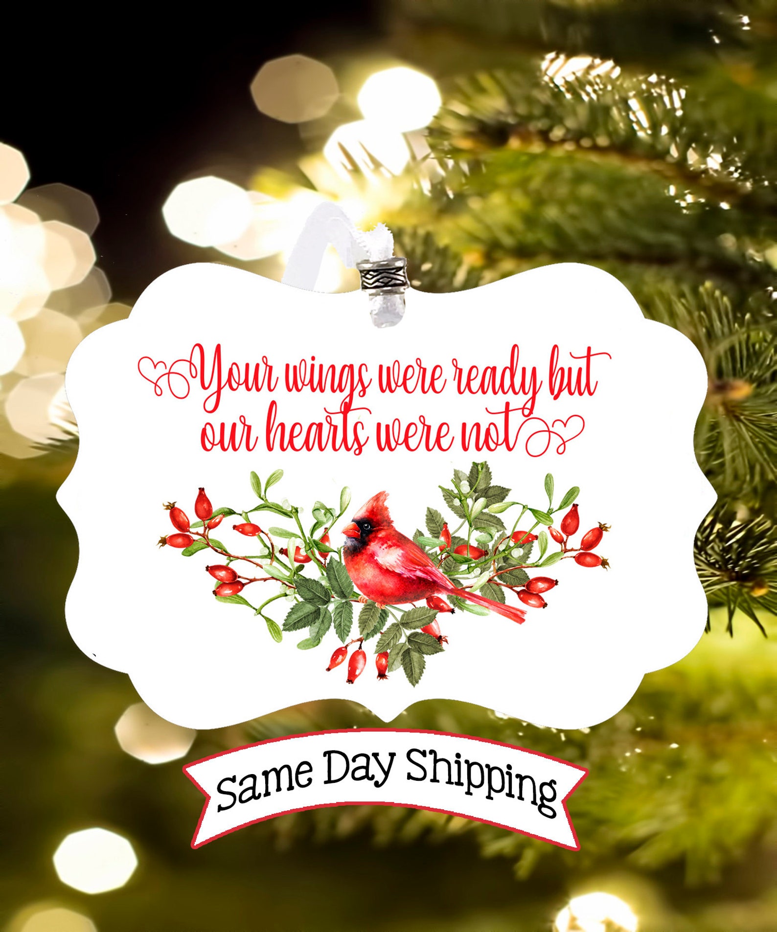 Cardinal in Memory Ornament Wings Were Ready Heart Was Not - Etsy