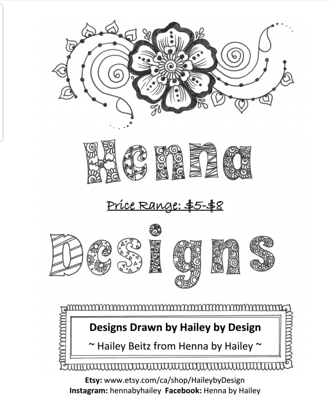 Five Dollar Henna Designs - EBOOK - Etsy