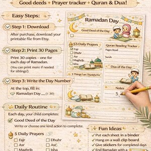 Kids Ramadan Planner | Islamic Daily Activity Sheet (digital Download ...