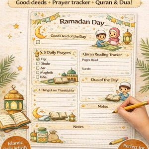 Kids Ramadan Planner | Islamic Daily Activity Sheet (digital Download ...