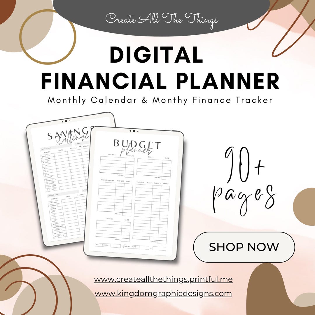 2026 Digital Financial Planner | CANVA Template | Editable Link | User ...