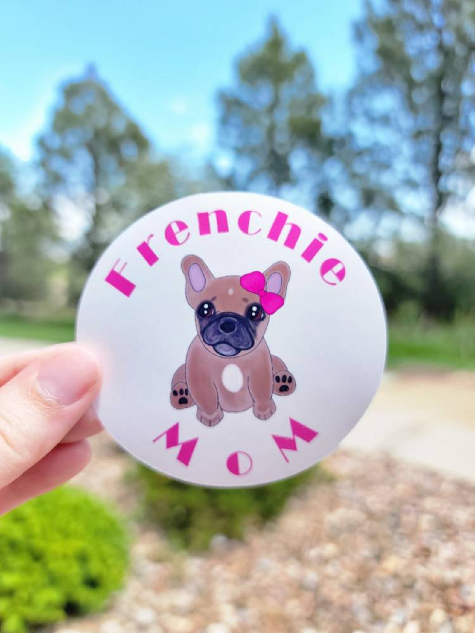 Cute Frenchie Mom French Bulldog Glossy Sticker Cute Dog - Etsy