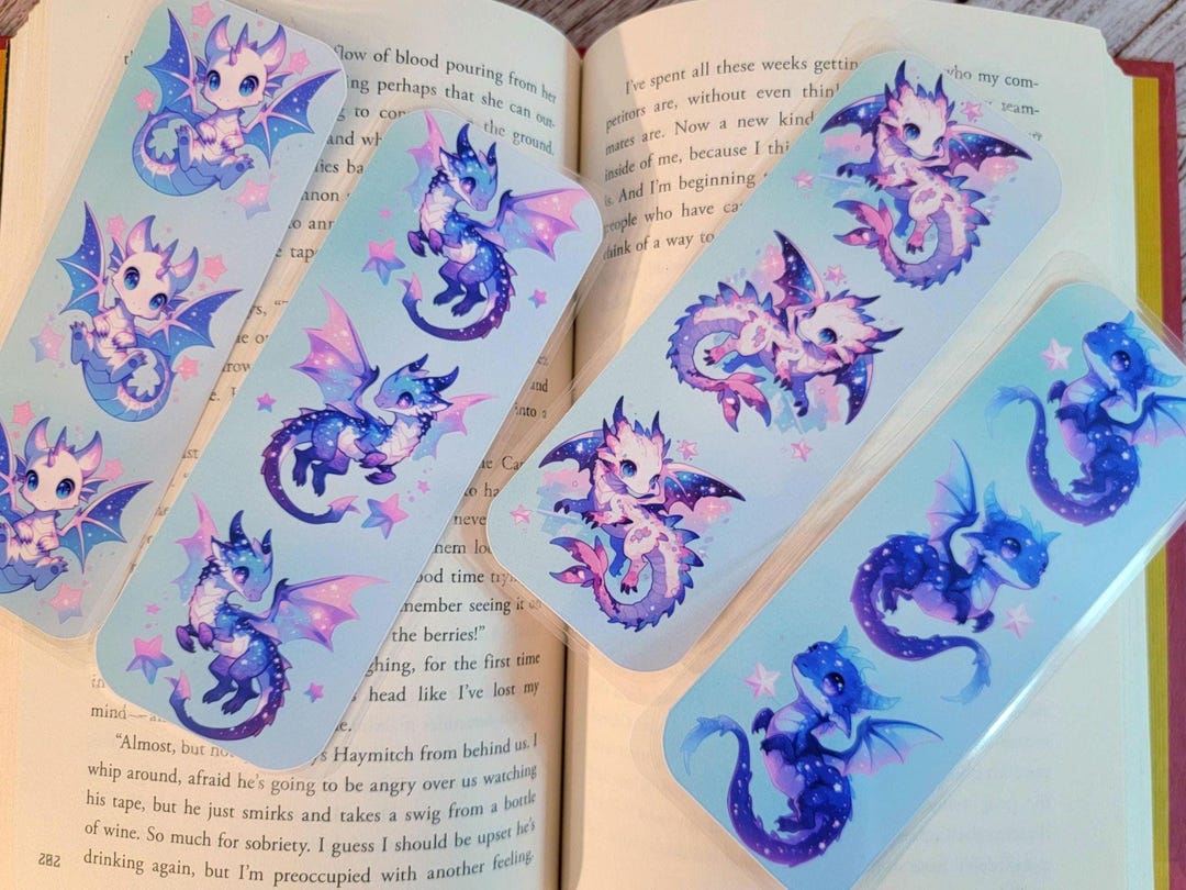 Adorable Dragon Cute Dragon Paper Bookmark - Perfect for Book Lovers ...