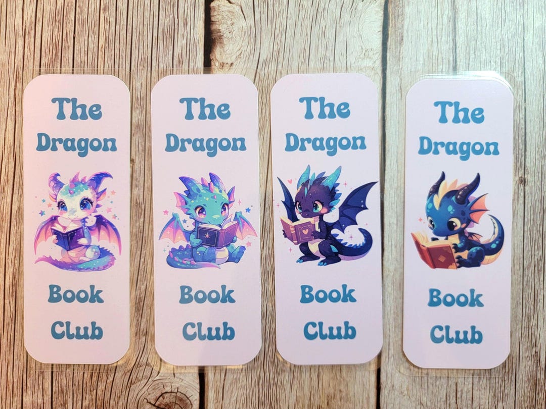 The Dragon Book Club, Book Dragon, Cute Dragon Bookmarks - Perfect for ...