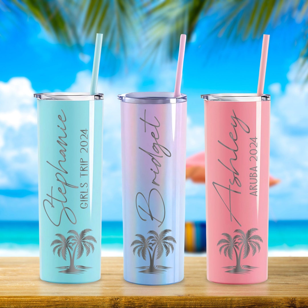 Engraved Vacation Tumbler: Personalized Beach Cruise Cup - Etsy