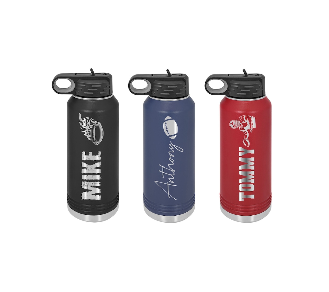 Personalized Football Player Water Bottle, Football Water Bottle in ...