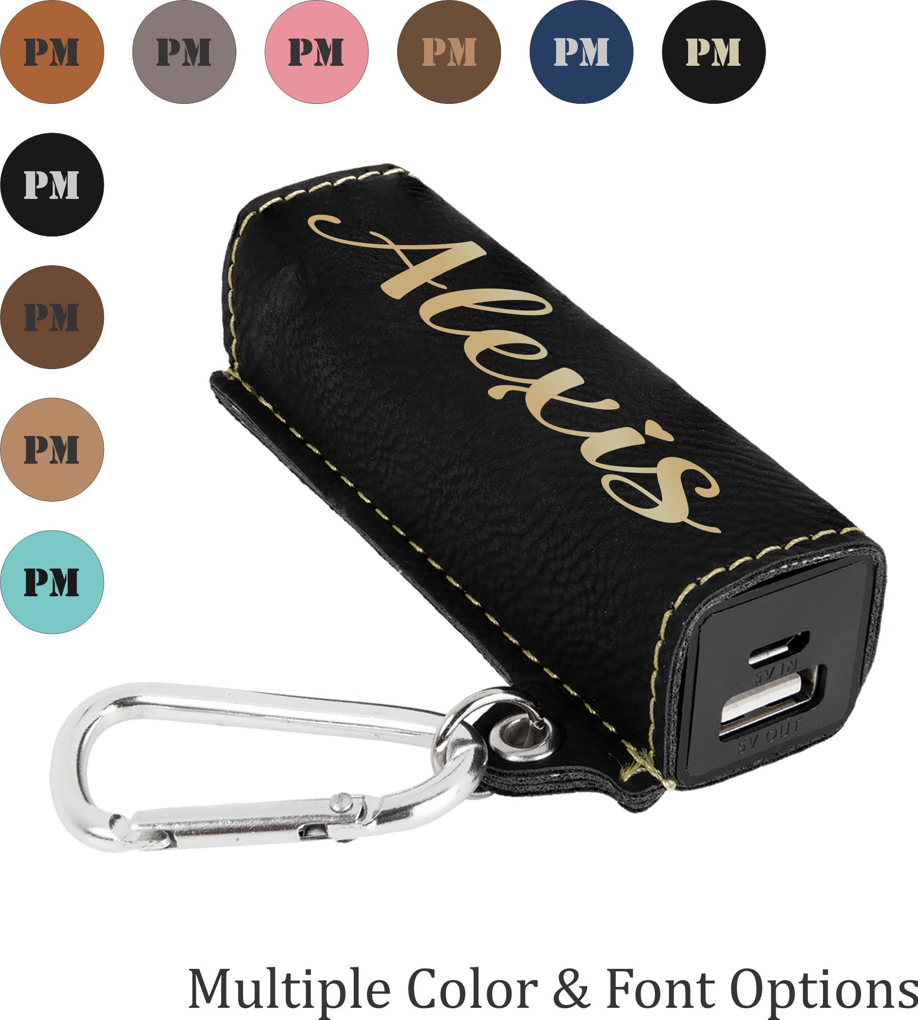 Personalized Power Bank Leather Power Bank 2200mah Travel - Etsy