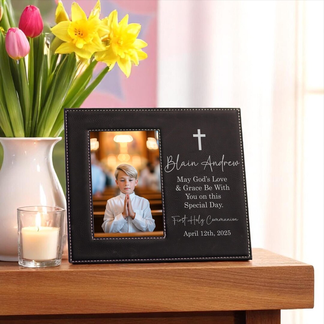 Personalized First Communion Picture Frame – Custom Gift for Boy or ...