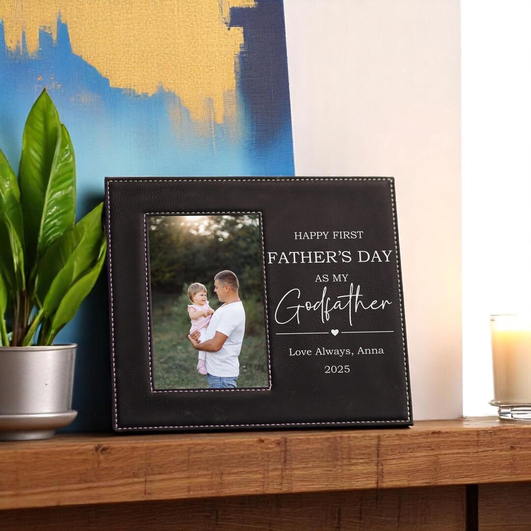 Personalized Godfather Picture Frame – First Fathers Day Gift, Engraved ...