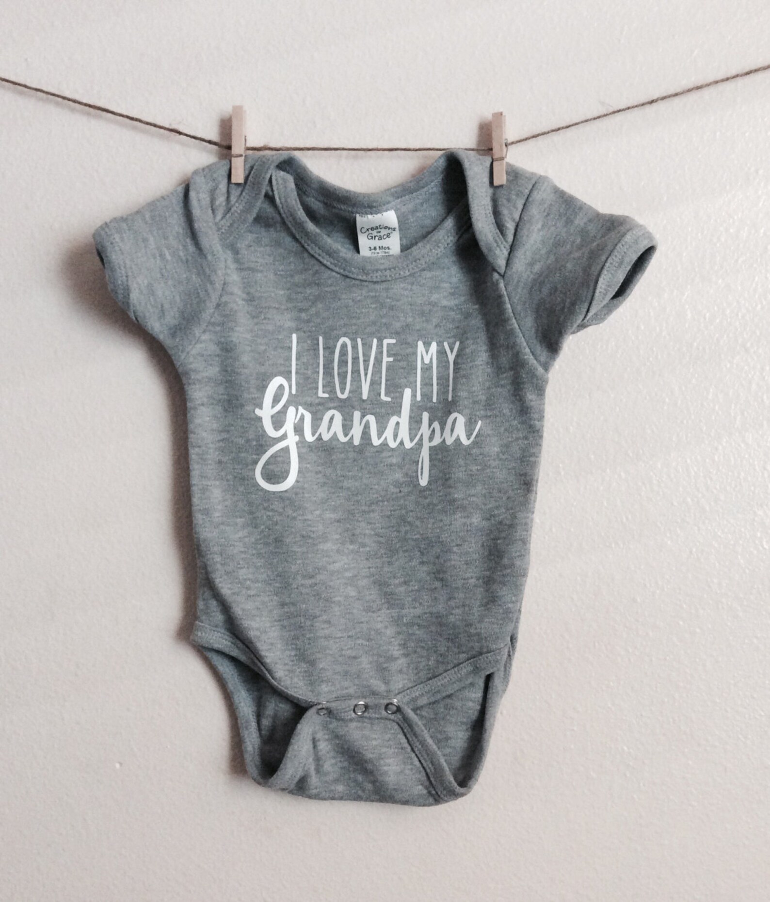 Grandpa bodysuit I Love My Grandpa Bodysuit Birth | Etsy