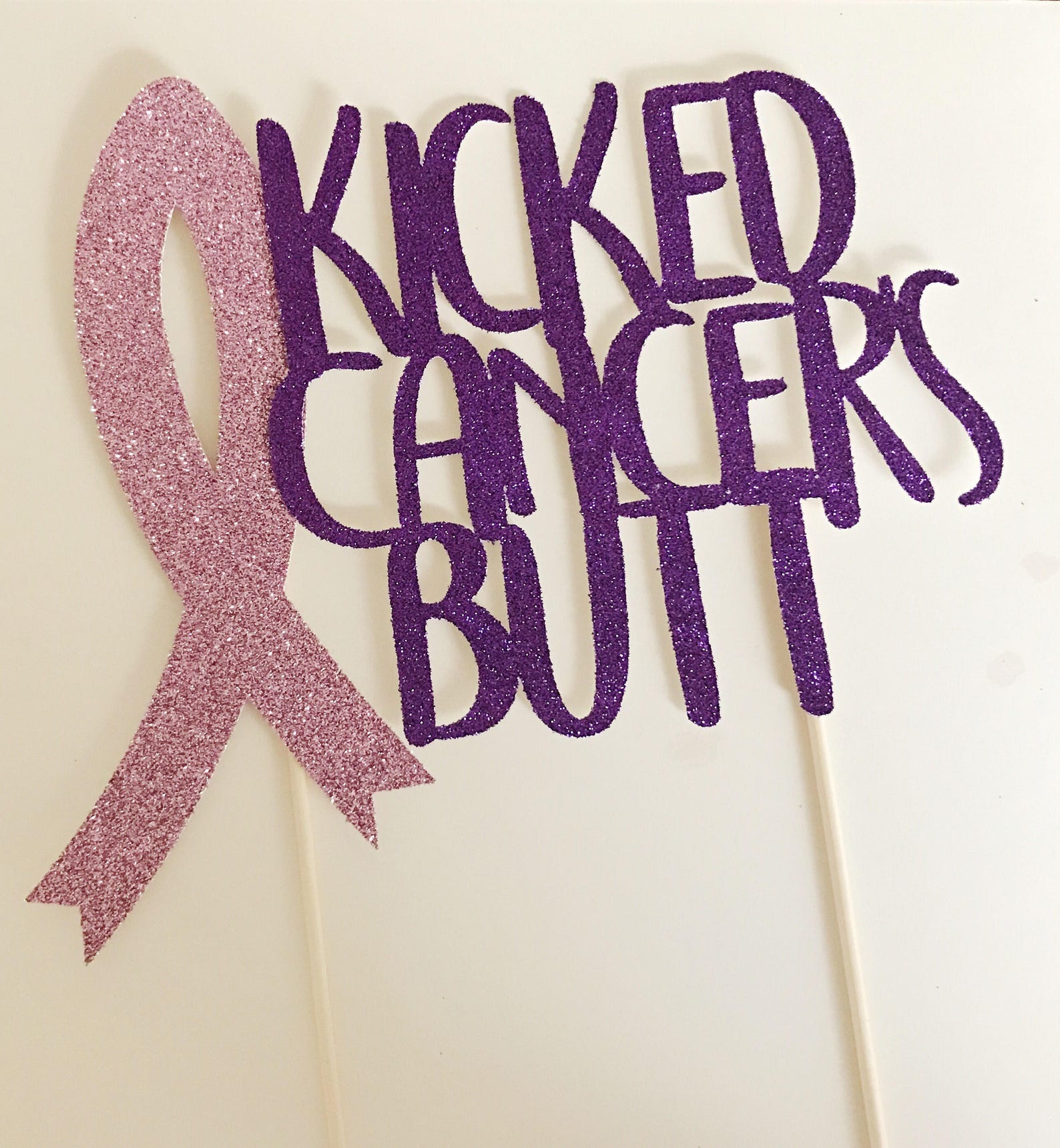 Beat Cancer Custom Cake Topper - Etsy