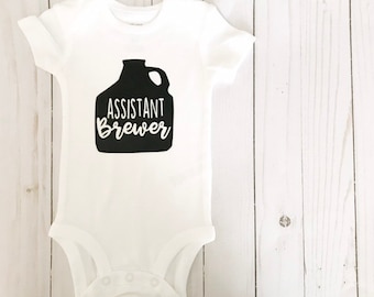 Craft Beer Baby Bodysuit Assistant Brewer work Shirt - Etsy