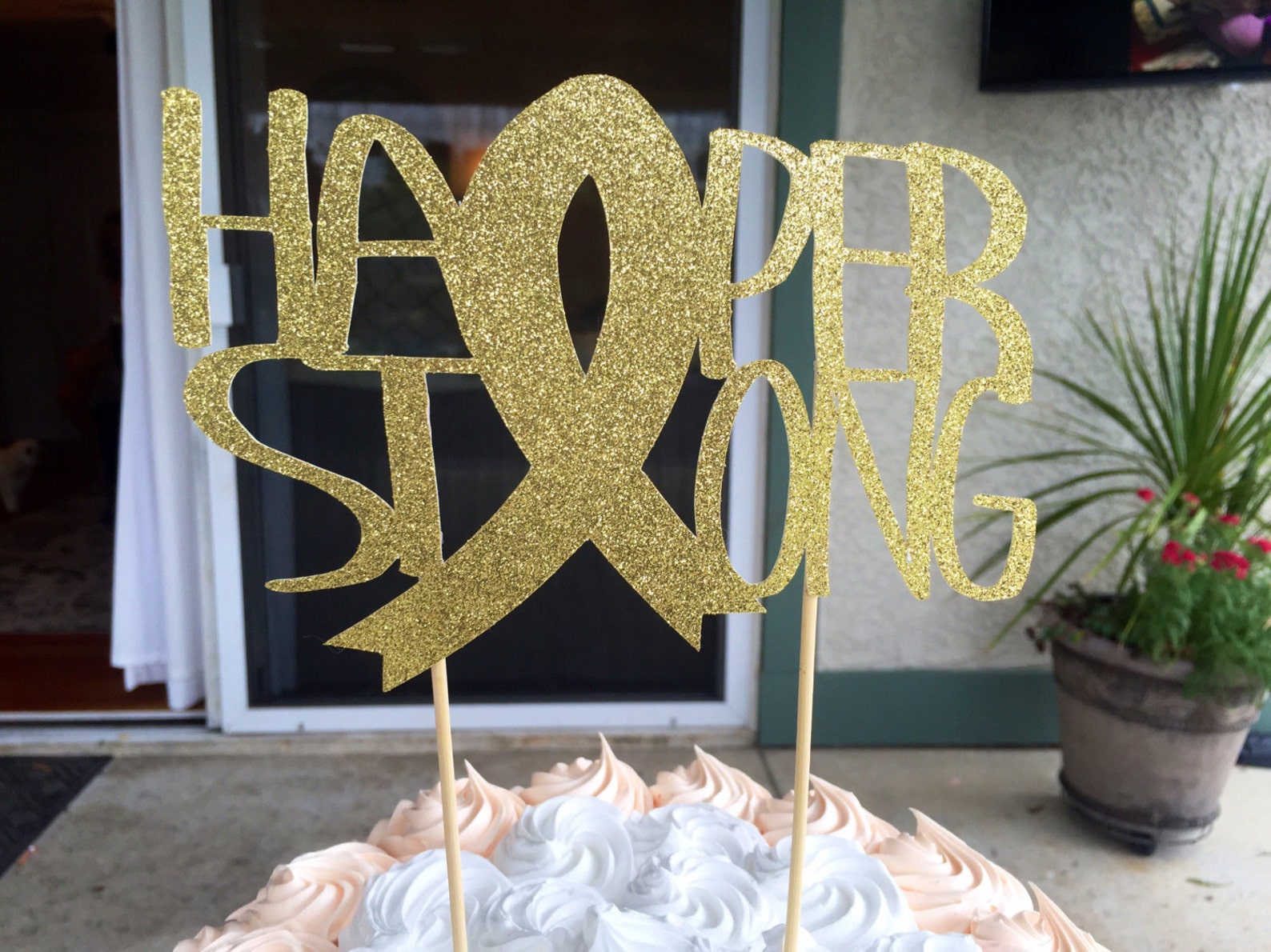 Beat Cancer Custom Cake Topper - Etsy
