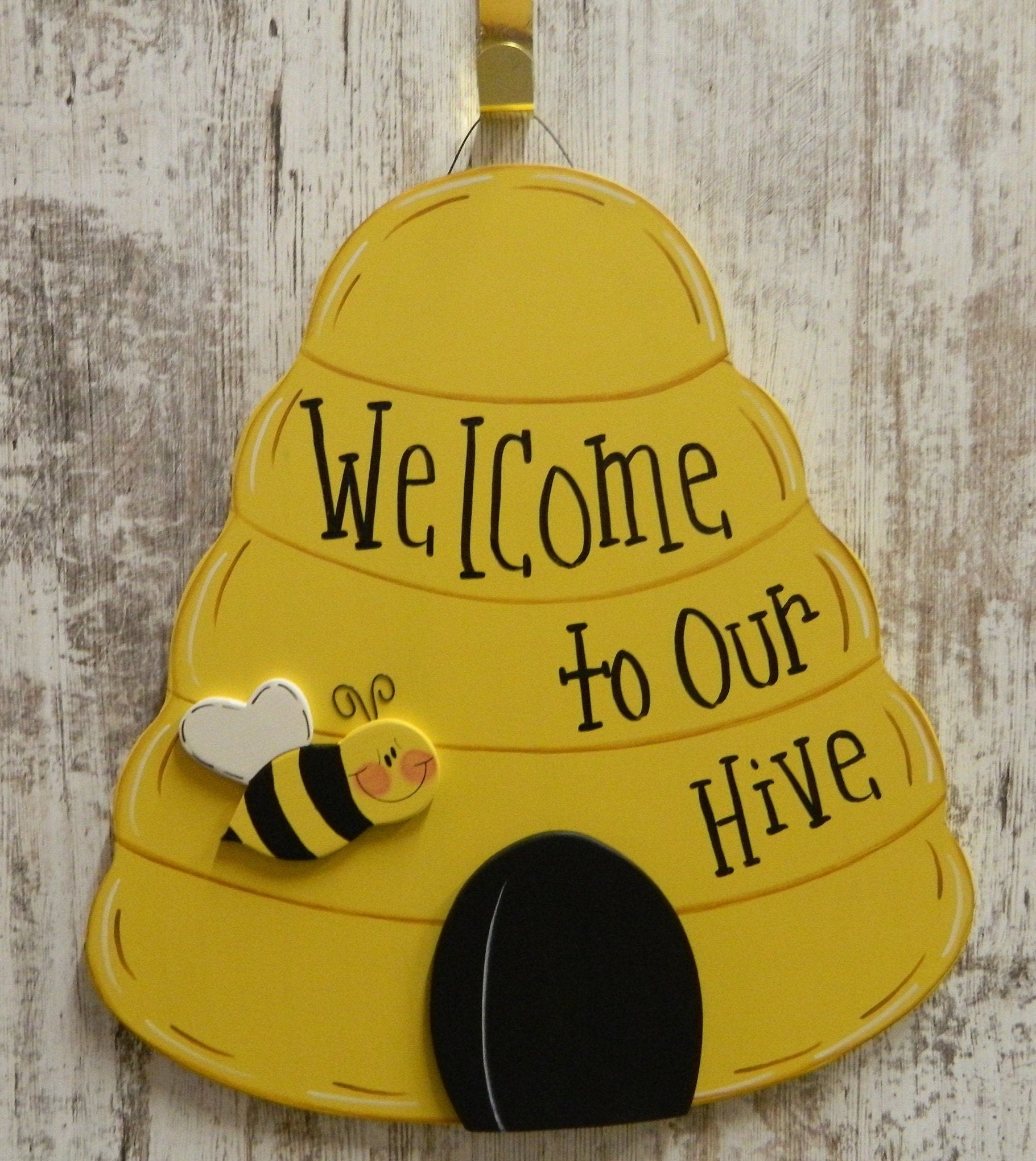 Welcome to Our Hive/bee Hive Door Hanger/bumble Bee - Etsy