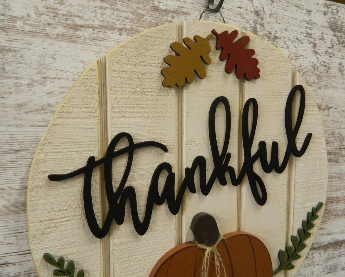 Thankful Sign/thankful/ Shiplap Door Hanger/shiplap | Etsy