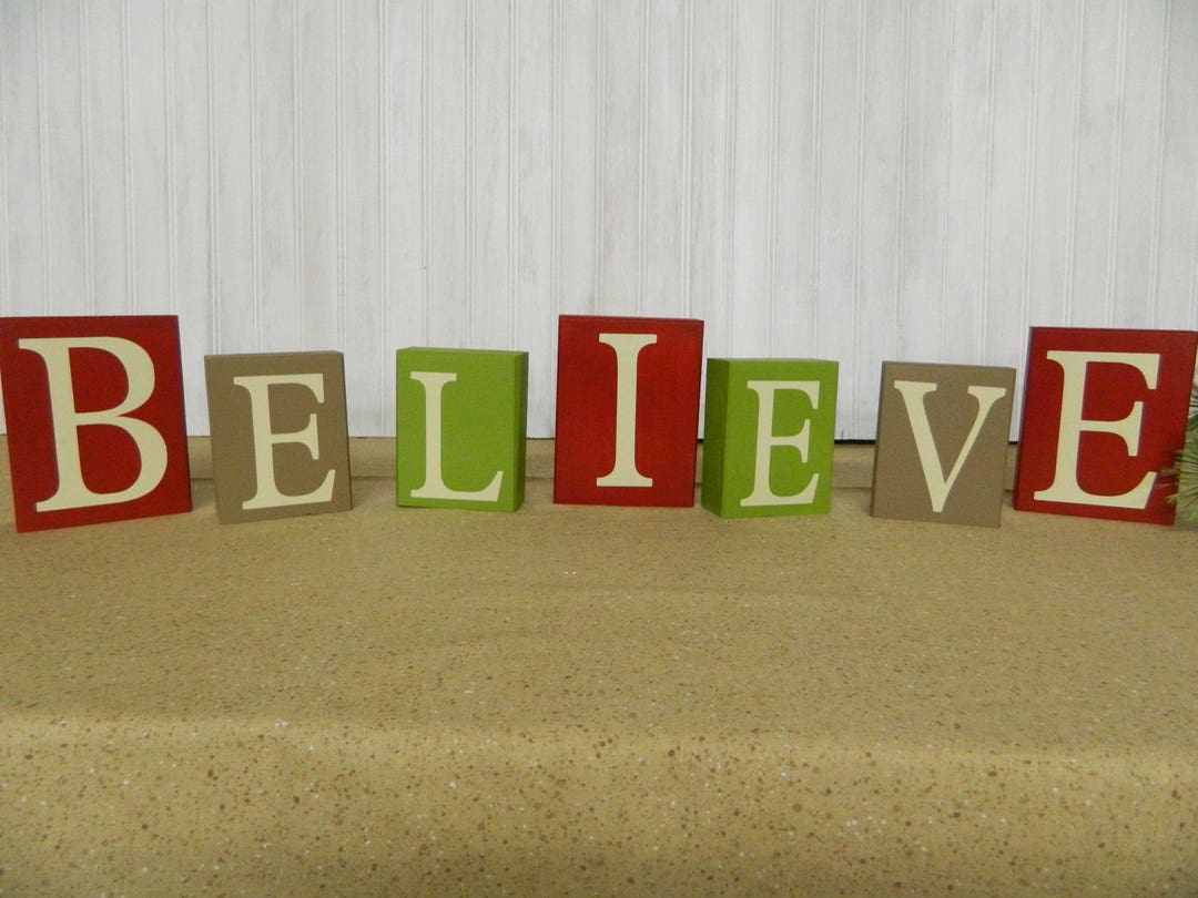 BELIEVE BLOCK SET - Etsy