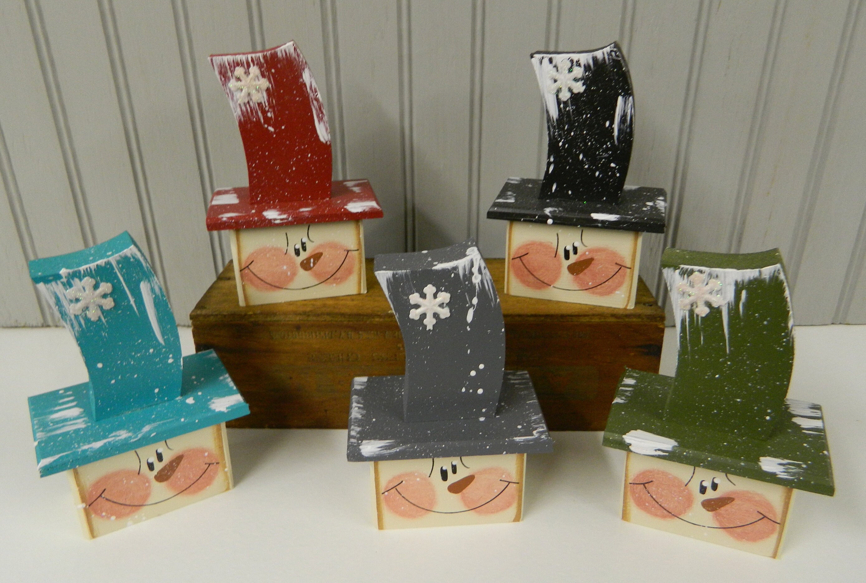 Snowman Head/winter Home Decor/christmas Decor/winter - Etsy