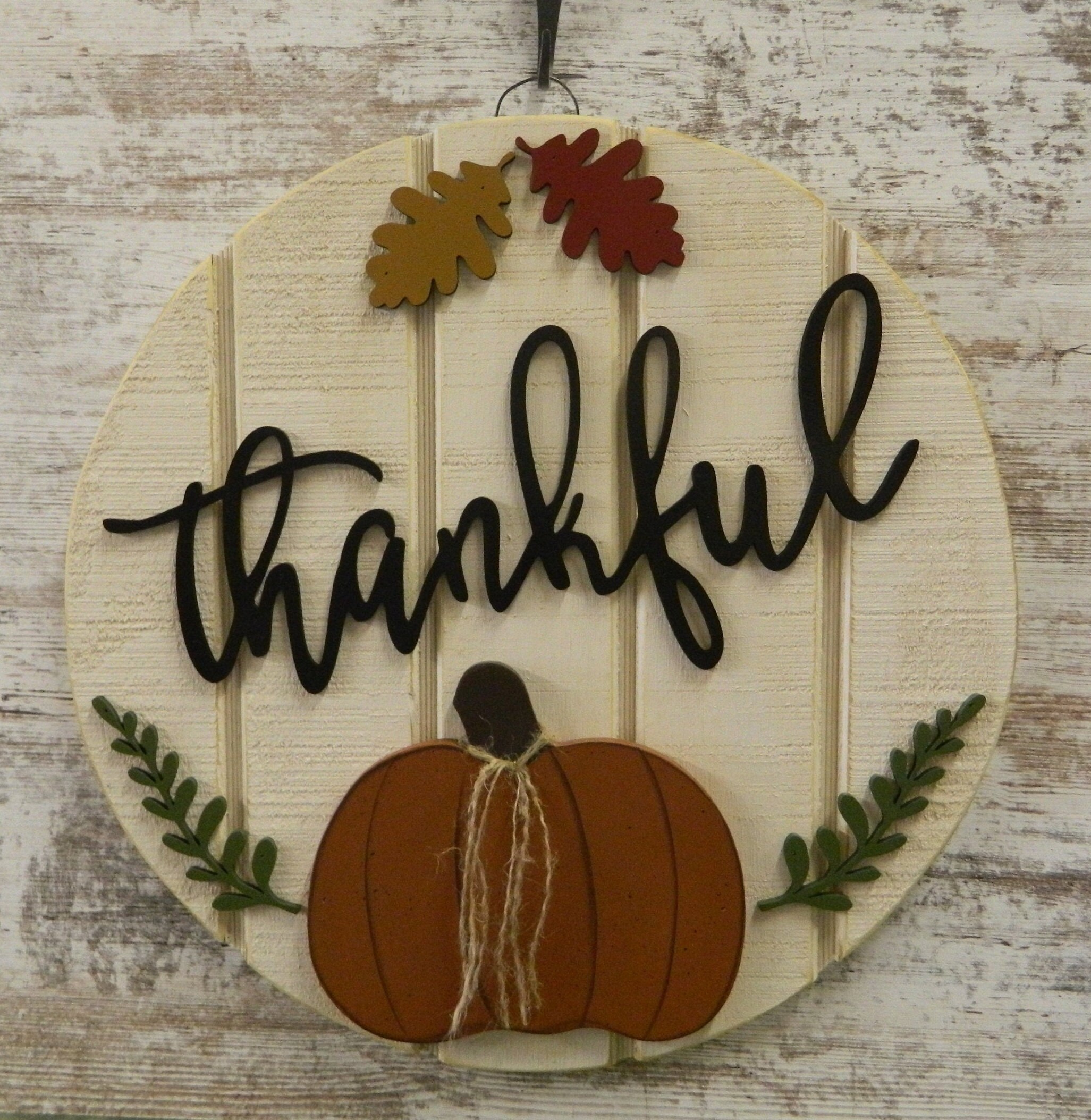 Thankful Sign/Thankful/ Shiplap Door Hanger/Shiplap | Etsy