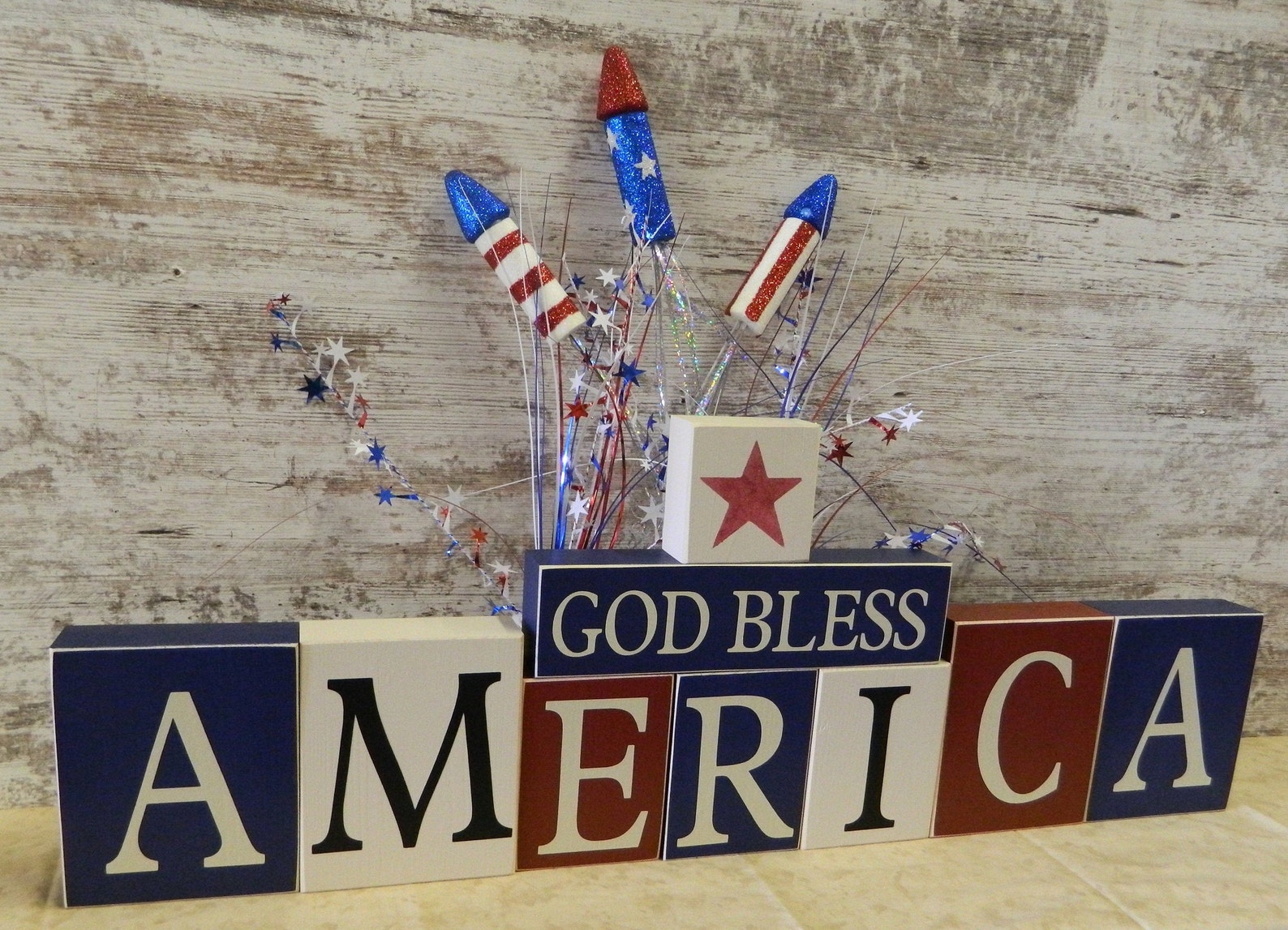 God Bless America Blocks - Etsy