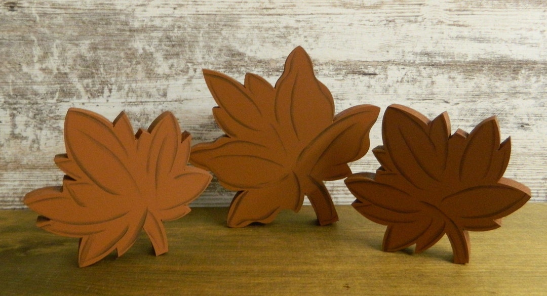 Leaf Set, Fall Decor, Thanksgiving Decor, Shelf Sitters ,autumn Leaves ...