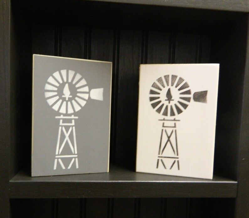 Windmill Block/Farmhouse Decorations/Shelf | Etsy