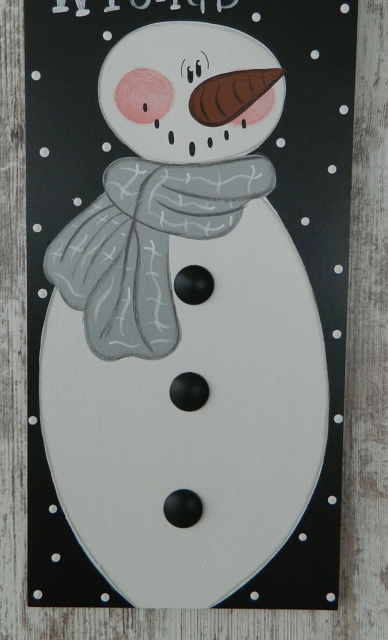 Snowman Wall Hanging/winter Wishes/winter Snowman - Etsy