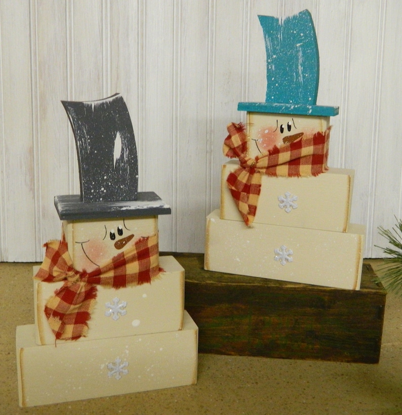 Stackable Snowman/winter Decor/christmas Decor/wood - Etsy