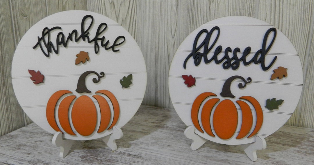 Fall Wood Sign/tiered Tray Decor/halloween Sign/thanksgiving Sign - Etsy