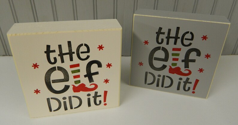 Wooden Blocks/the Elf Did It/ Elf/ We Believe/christmas - Etsy