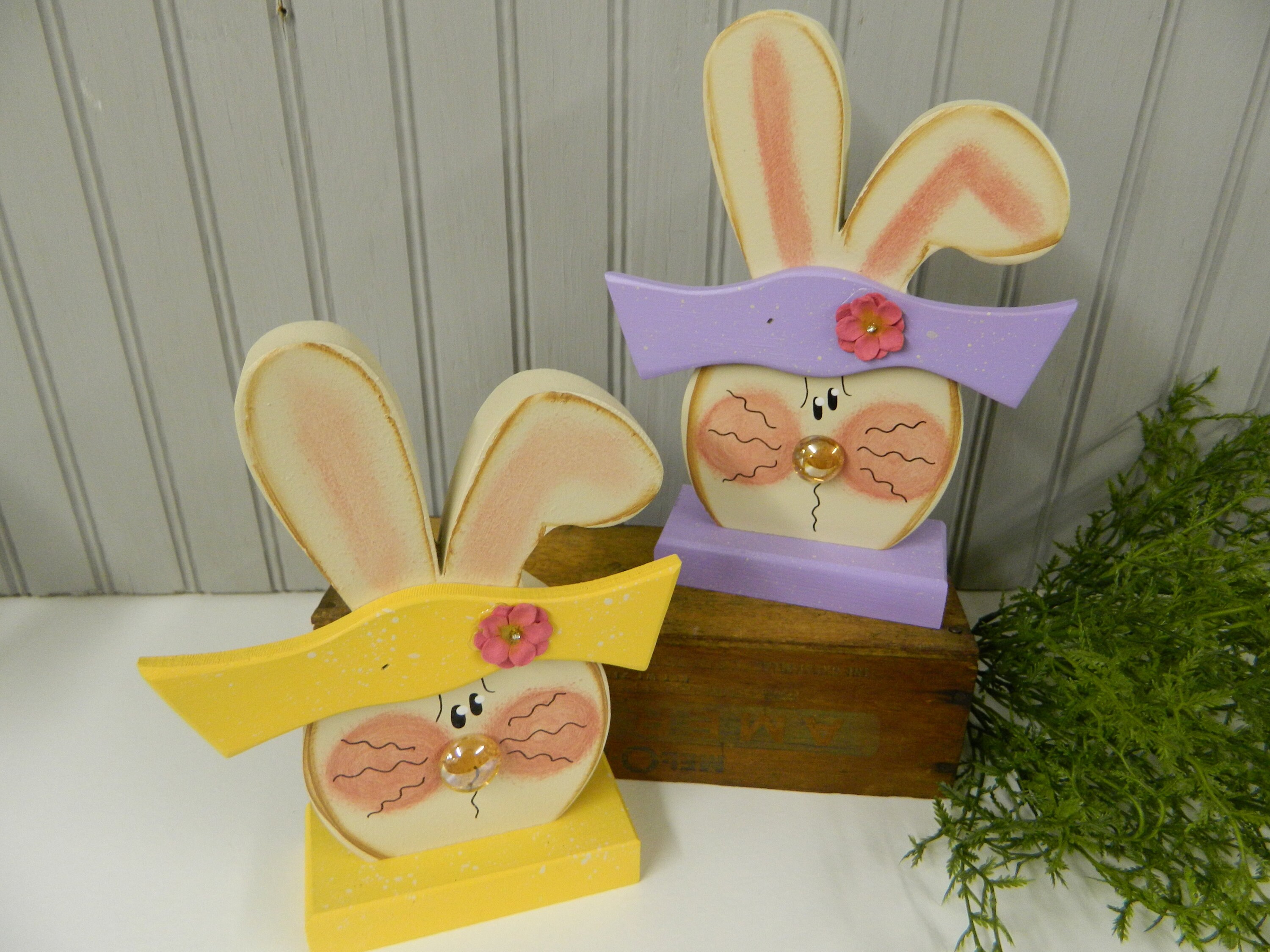 Bunny Head W/ Hat small | Etsy