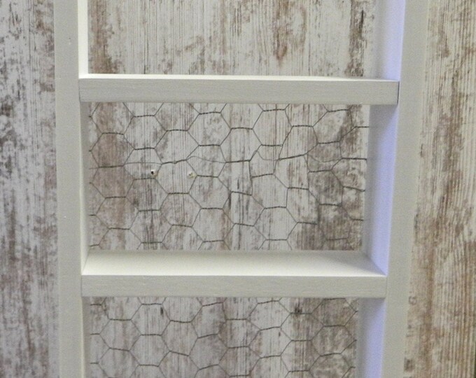 Farmhouse Shelf/chicken Wire Shelf/rustic/white Shelf - Etsy