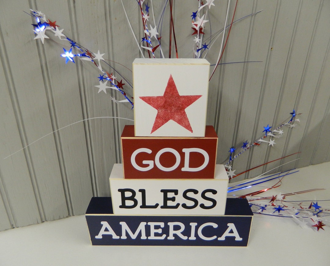 God Bless America Blocks - Etsy