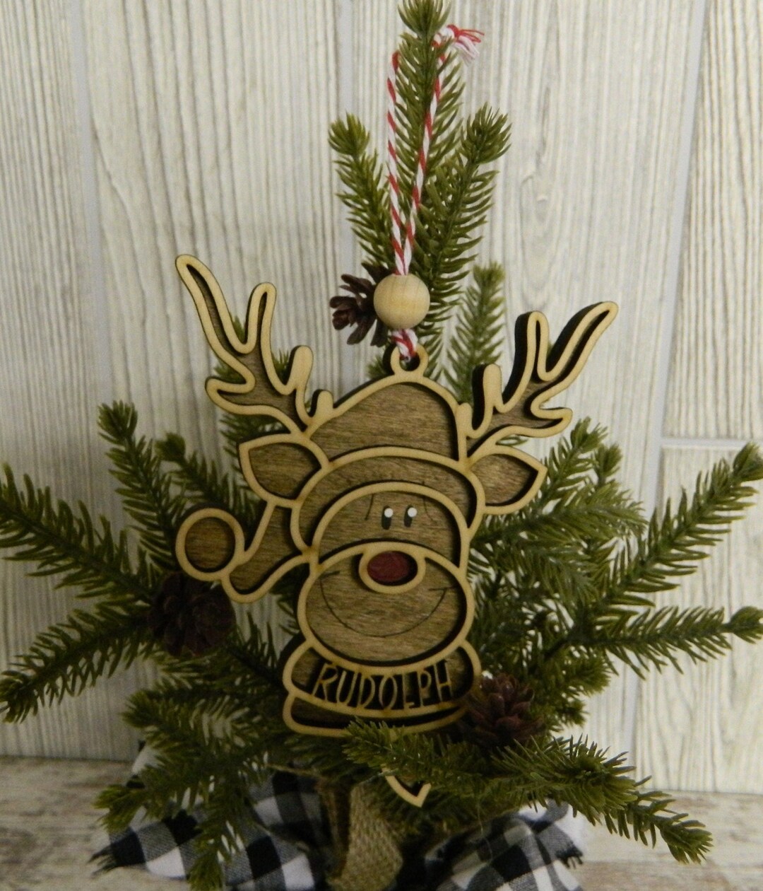 Set of Santa's Reindeers/christmas Tree Ornaments/reindeer/rudolph - Etsy