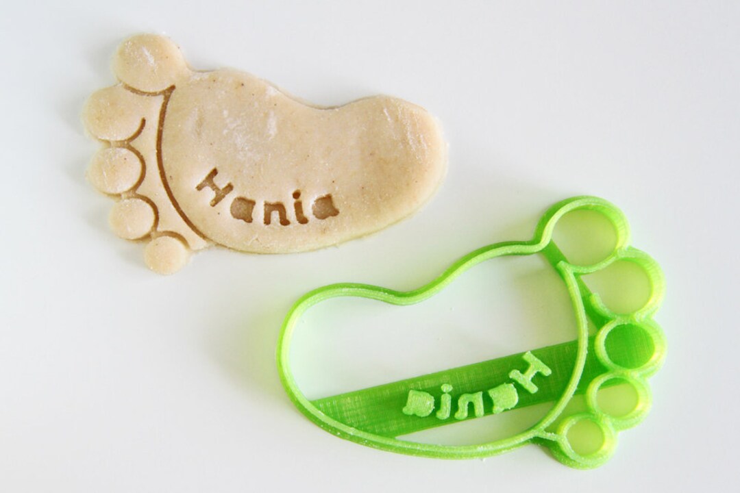 Personalized Baby Feet Cookie Cutter: Custom Name Stamp, Baby Shower ...