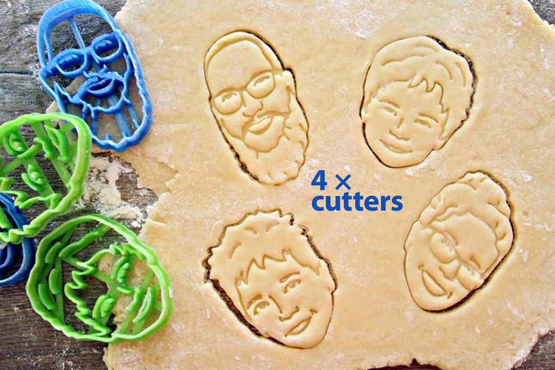 4 Portraits — Custom Family Portrait Cookie Cutter, Perfect ...