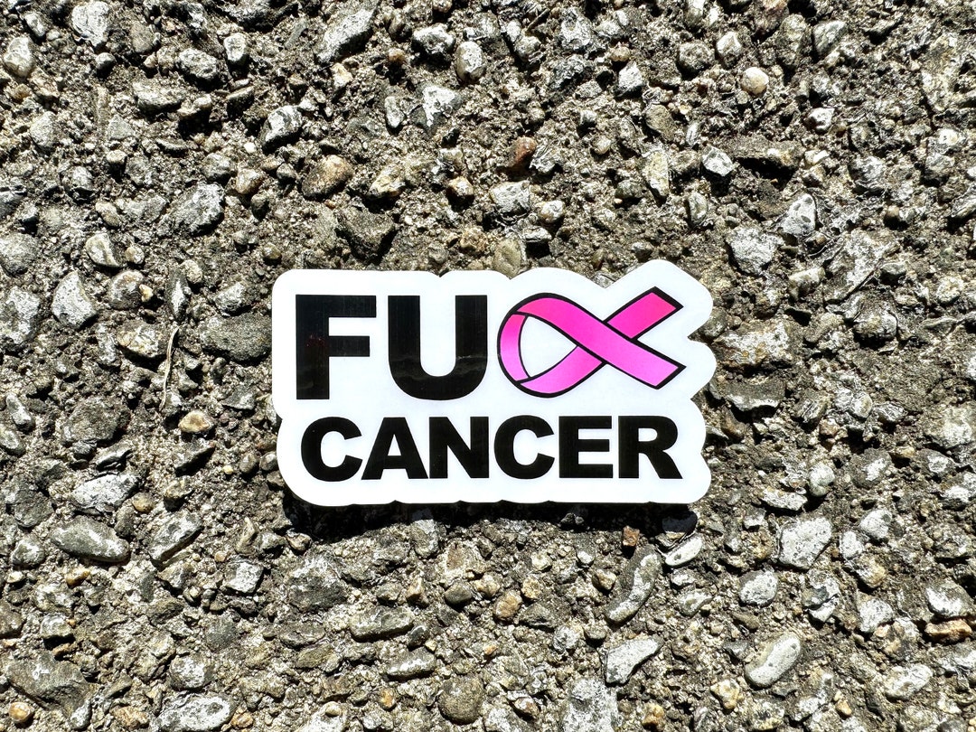 F Cancer Sticker Breast Cancer Sticker Pink Ribbon Die Cut Sticker - Etsy