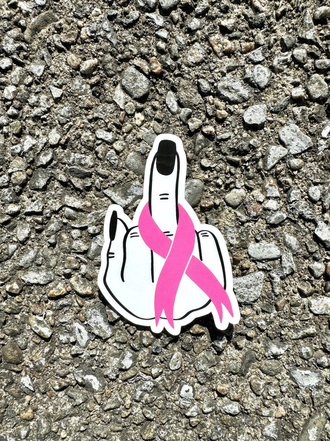 Middle Finger Sticker F Cancer Sticker Breast Cancer Sticker Pink ...