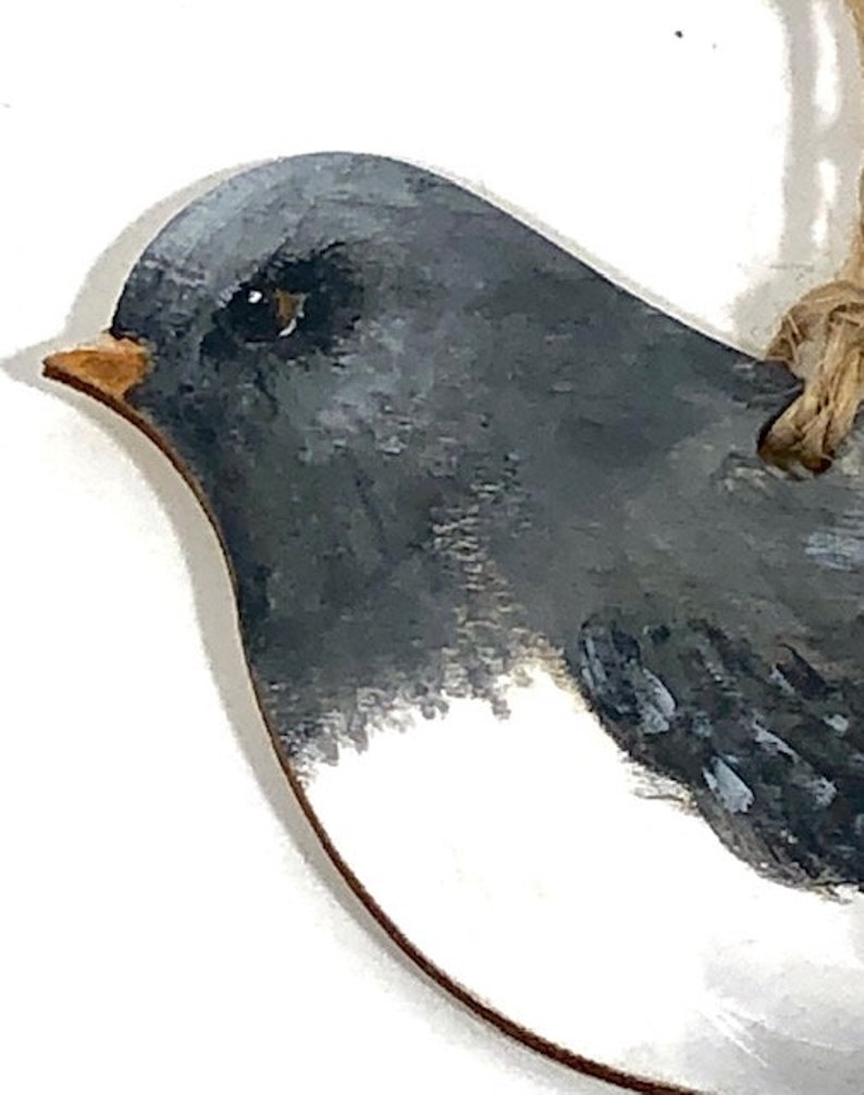 Hand Painted Dark Eyed Junco Hanging Window Charm/ornament - Etsy